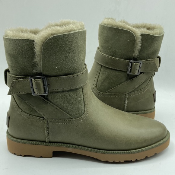UGG | Shoes | Ugg Womens Romely Buckle Stol Green Ankle Boots | Poshmark